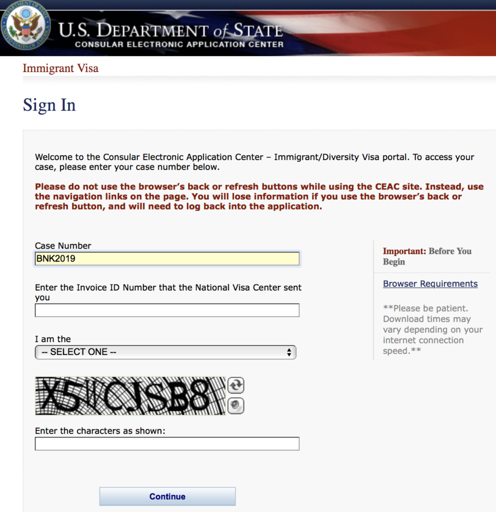 ขั้นตอน NVC ระบบใหม่ 2019 : ข้อมูลวีซ่าถาวร
